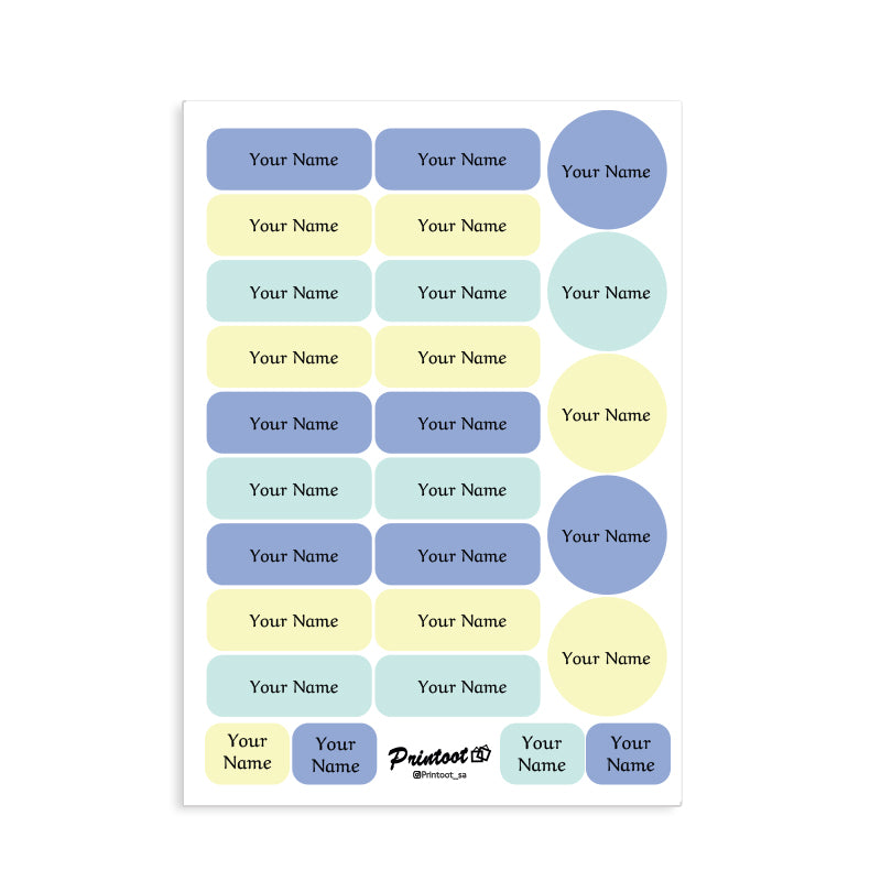 Plain Name stickers – Printoot.com