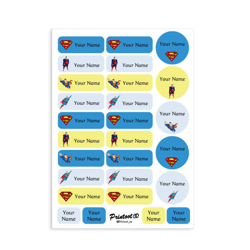 Superman Name stickers – Printoot.com