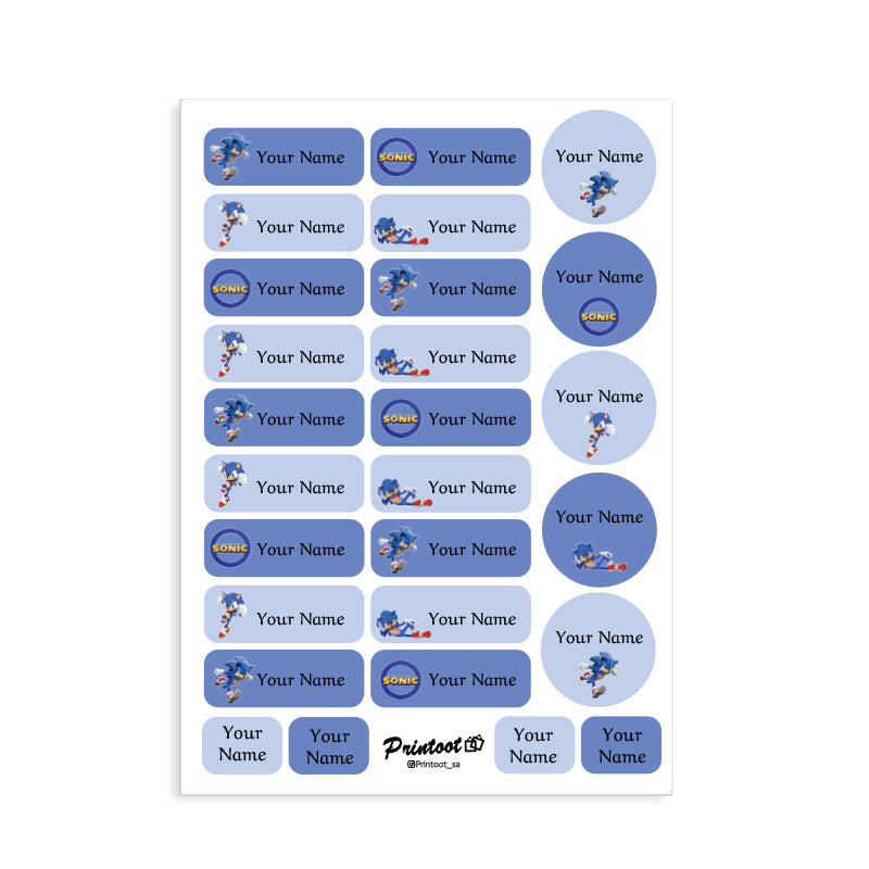 Sonic Name stickers – Printoot.com